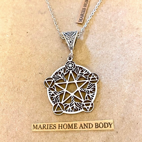Jewelry | Tree Of Life Pentagram Five Elements Necklace Unisex Jewelry ...